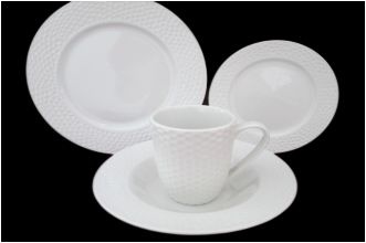 Products >> White embossed ceramic >>